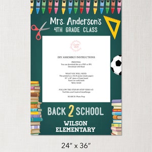 Back to School Photo Prop Template, First Day of School Photo Booth ...