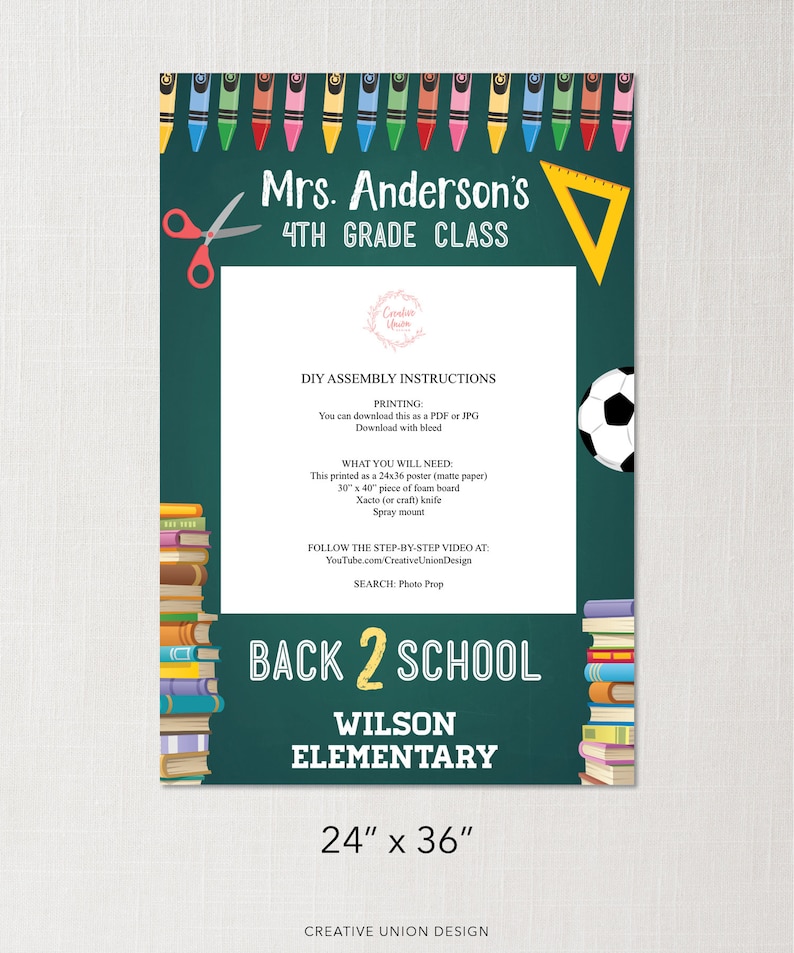 Back to School Photo Prop Template First Day of School Photo - Etsy
