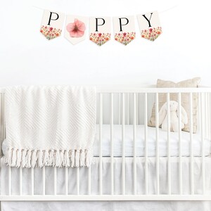 Wildflower High Chair Banner Template, Happy Birthday Banner, Printable ...