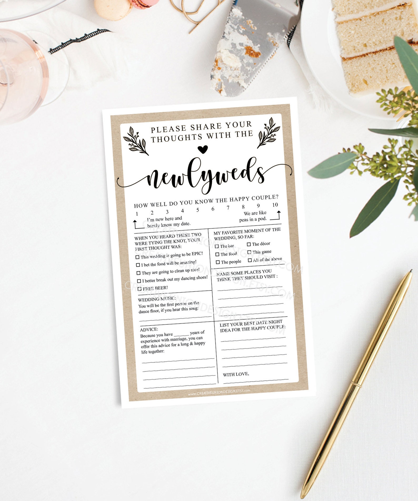 Rustic Wedding Game Printable Backyard Wedding Advice - Etsy