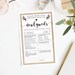 Rustic Wedding Game Printable Backyard Wedding Advice for the Newlyweds ...