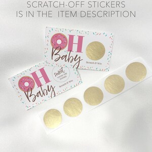 Printable Baby Shower Scratch off Game Template Donut Baby Shower Game ...