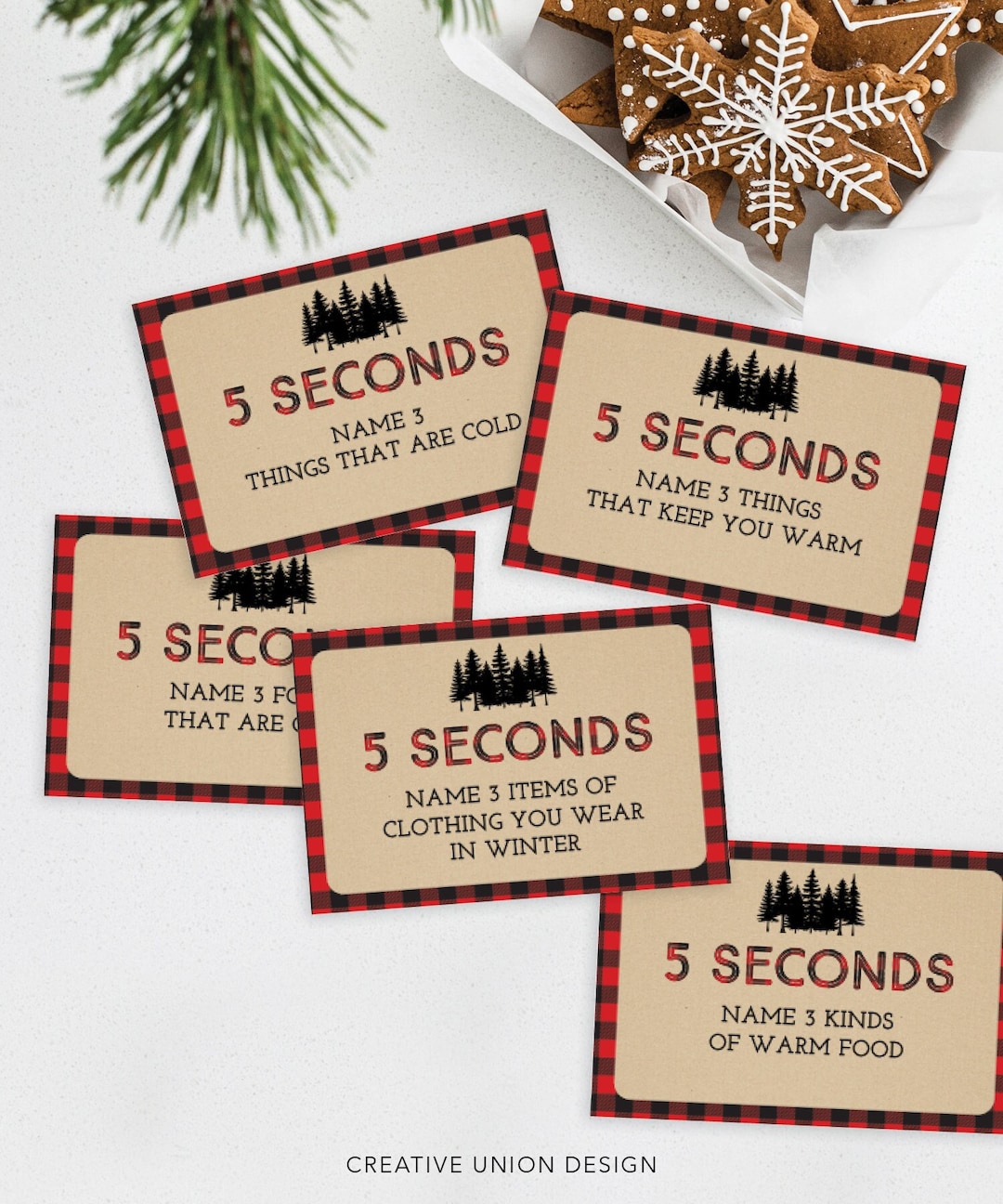 5 Seconds Christmas Party Game, Family Christmas Game, Printable Game ...
