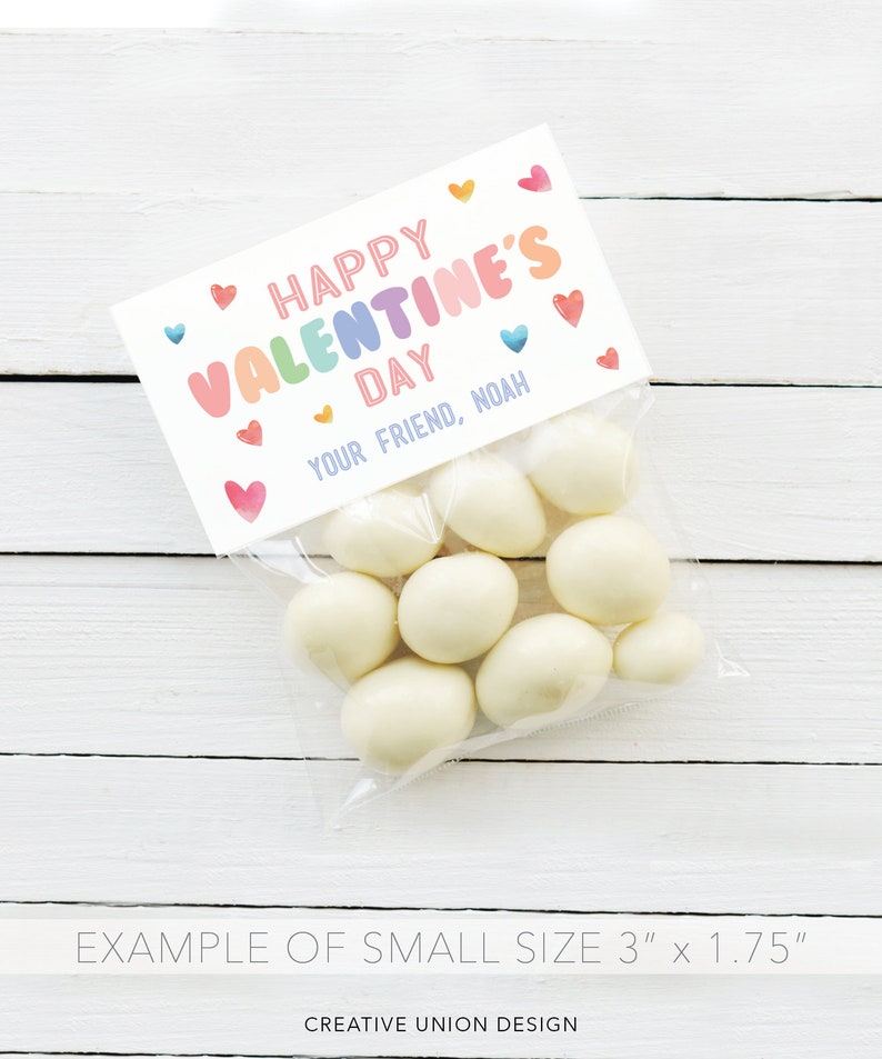 Editable Valentine's Day Treat Bag Topper Valentine Cards - Etsy