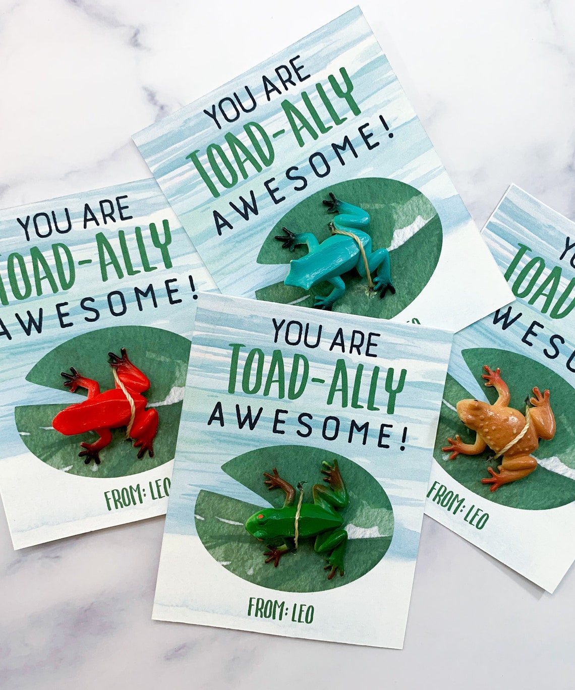 Frog Valentines Day Cards for Kids - Printable Toad-ally Valentine's ...