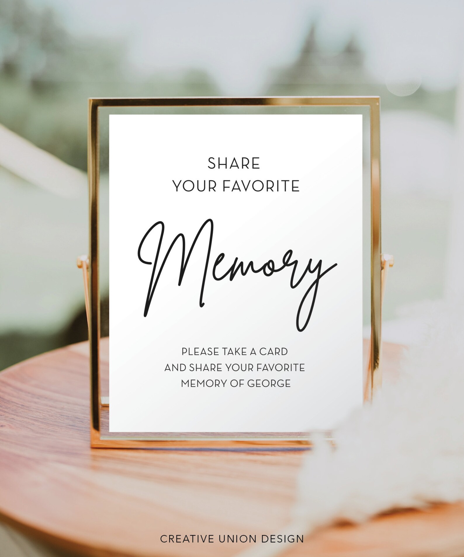 Share a Memory Card Template, Personalized Favorite Memory, Memorial ...