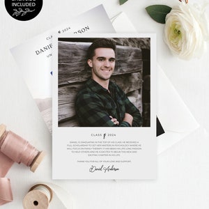 Simple Graduation Announcement Template, Class of 2025, Minimal ...