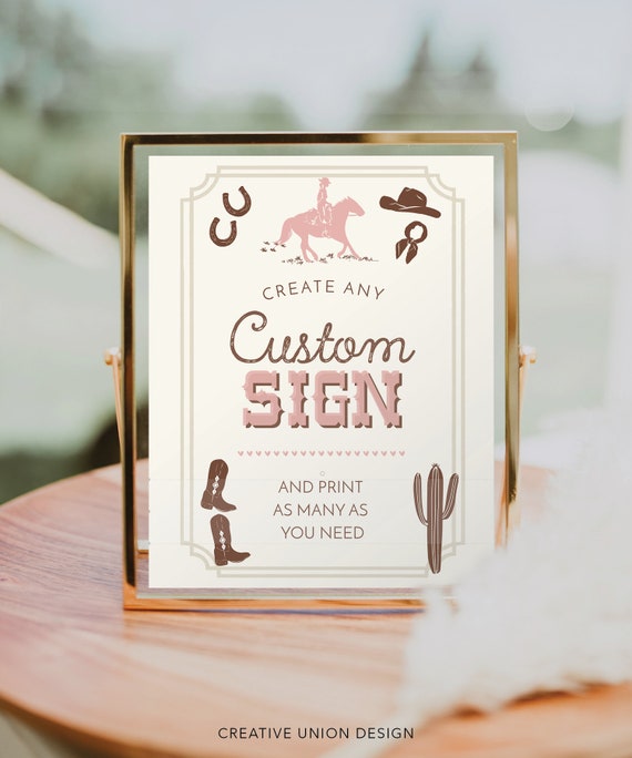 Editable Custom Sign Template, Custom Bachelorette Party Sign, Favors ...