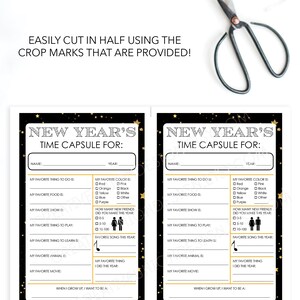 New Years Eve Time Capsule for Kids - Family New Years Eve Game - New ...