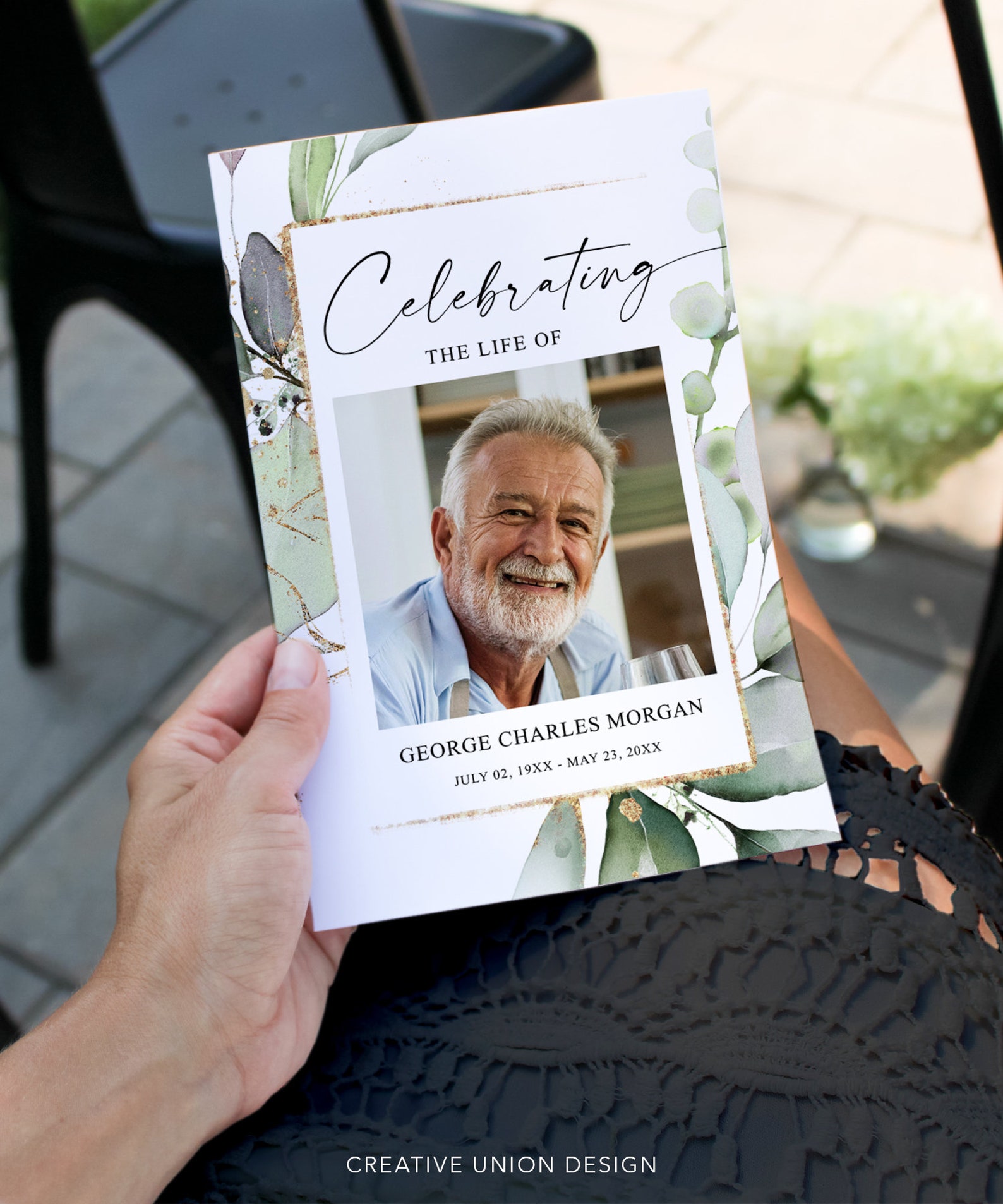 Funeral Program Template for Man Printable Celebration of - Etsy