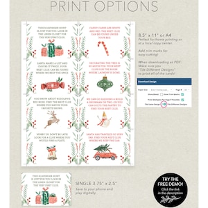 Indoor Christmas Treasure Hunt Game Cards, Printable Christmas ...
