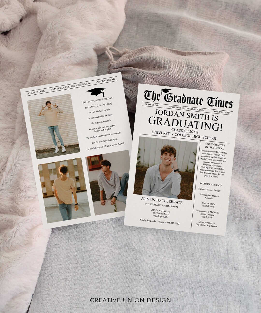 Class of 2024 Graduate Printable Newspaper Keepsake Template ...