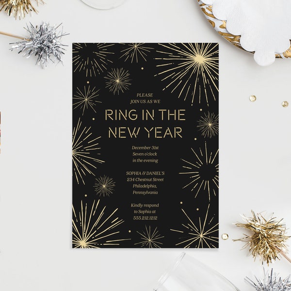 Firework Invitation - Etsy