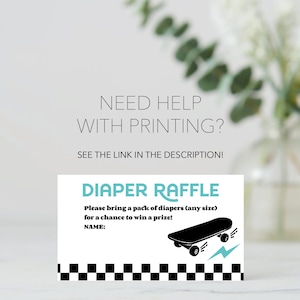 Diaper Raffle Baby on Board Boy Baby Shower Diaper Raffle Template ...
