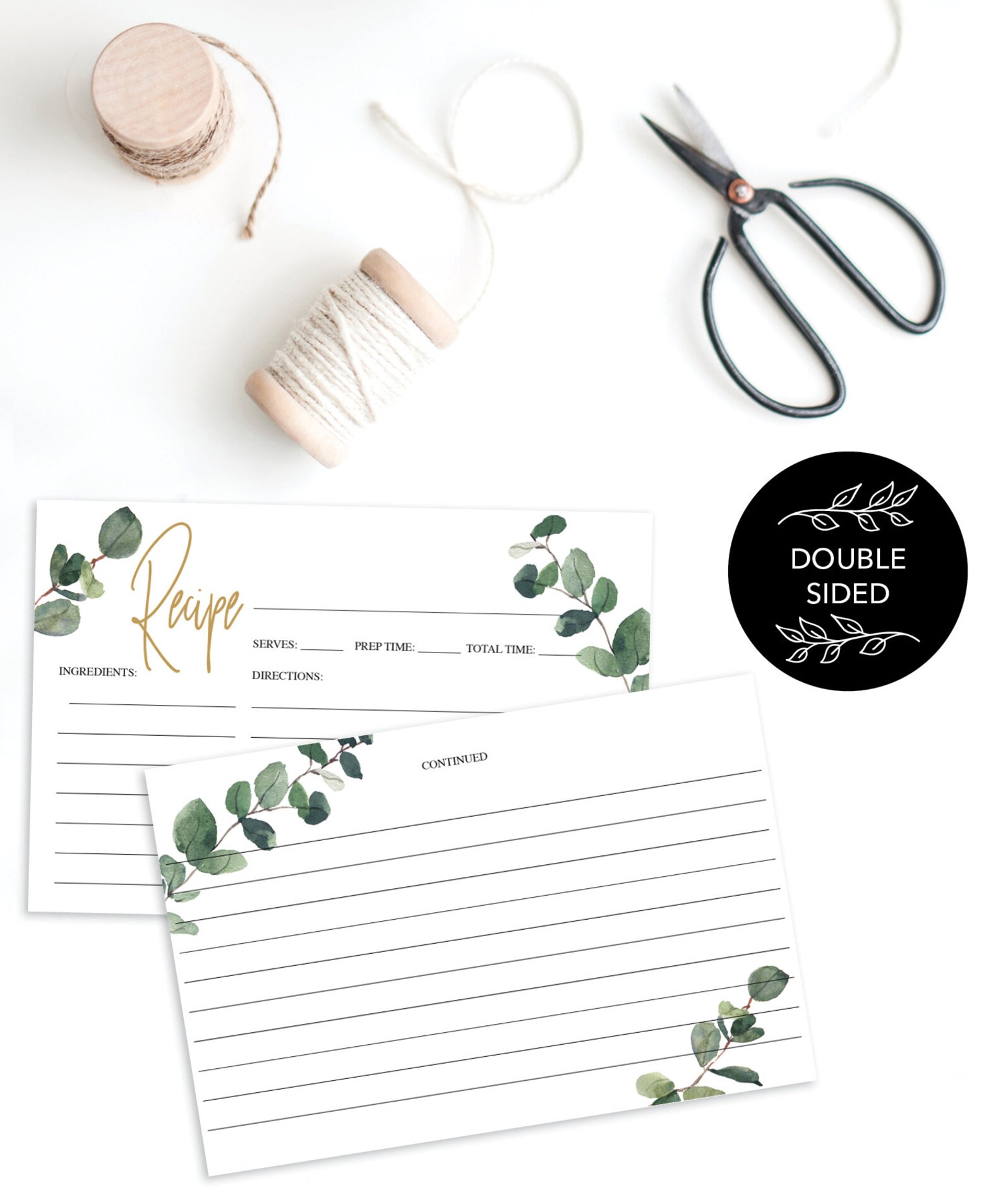 Recipe Card and Request Card, Printable Recipe Card, Bridal Shower ...