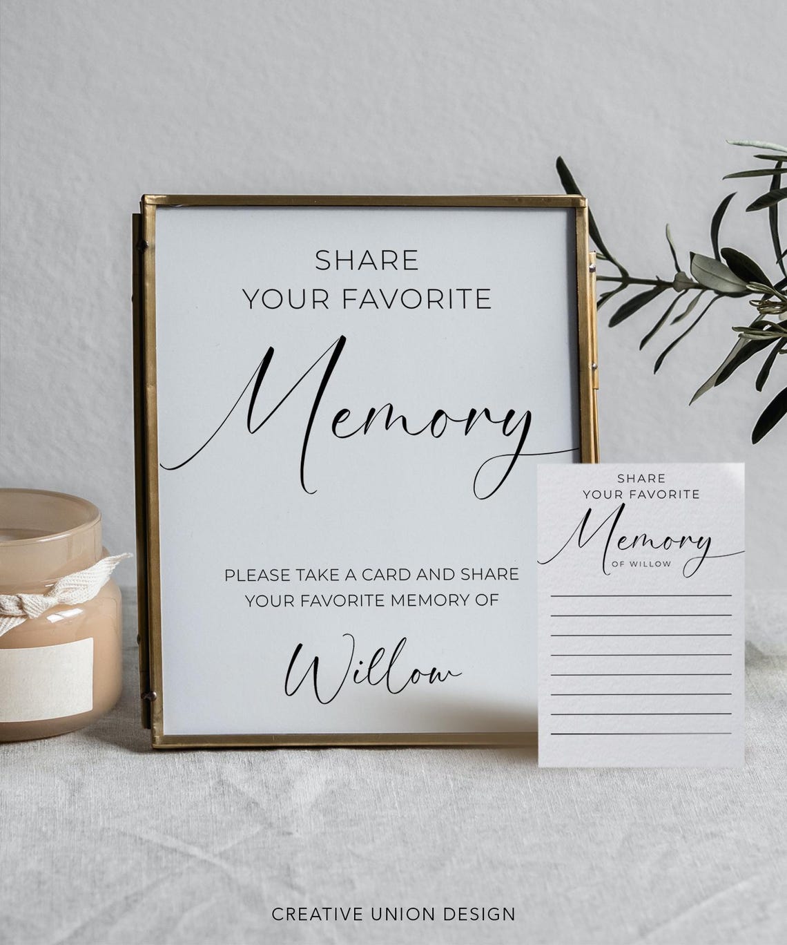 Share a Memory Card Template, Personalized Favorite Memory, Memorial ...