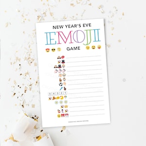 New Years Eve Game, Emoji Game, Family New Years Eve Game, Emoji Game ...