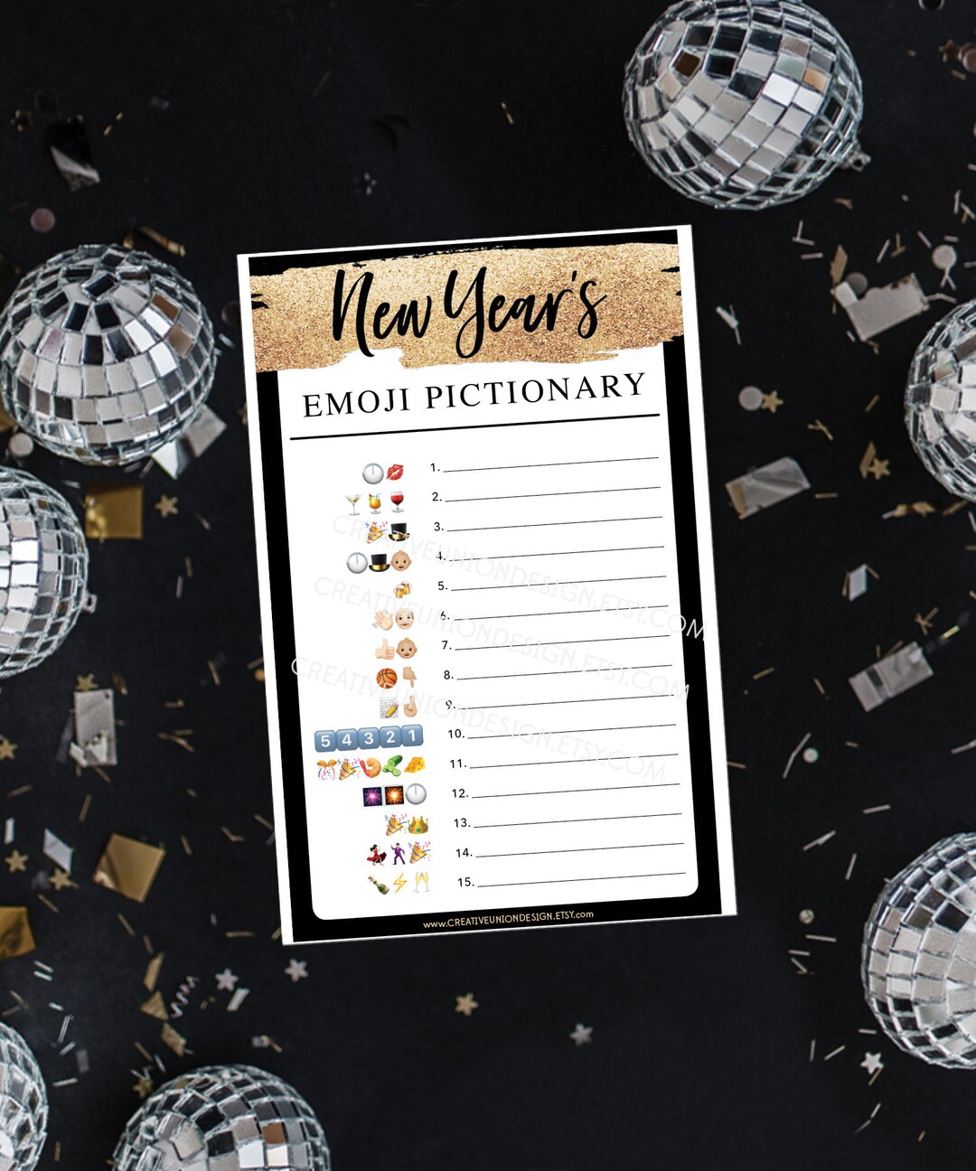 New Years Eve Game Emoji Game New Year's Eve Wedding Family New Years ...