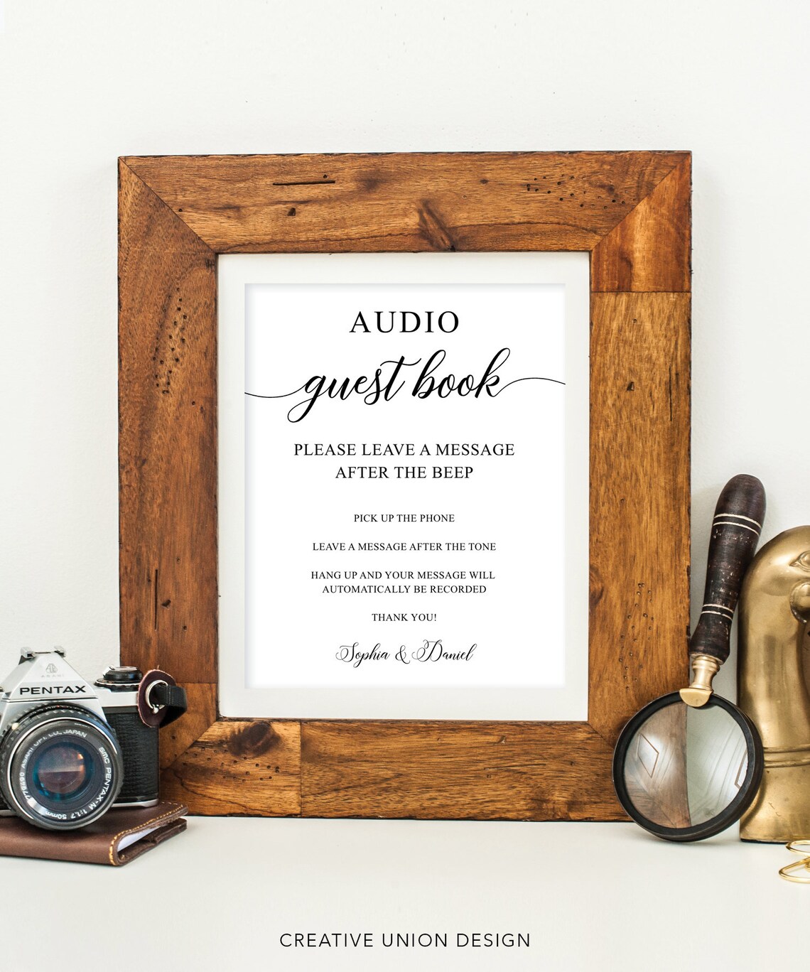 Audio Guest Book Sign Template Telephone Guestbook Leave a - Etsy