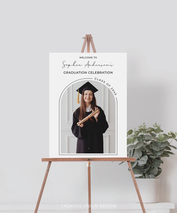 Editable Graduation Party Welcome Sign Template, Graduation Welcome ...