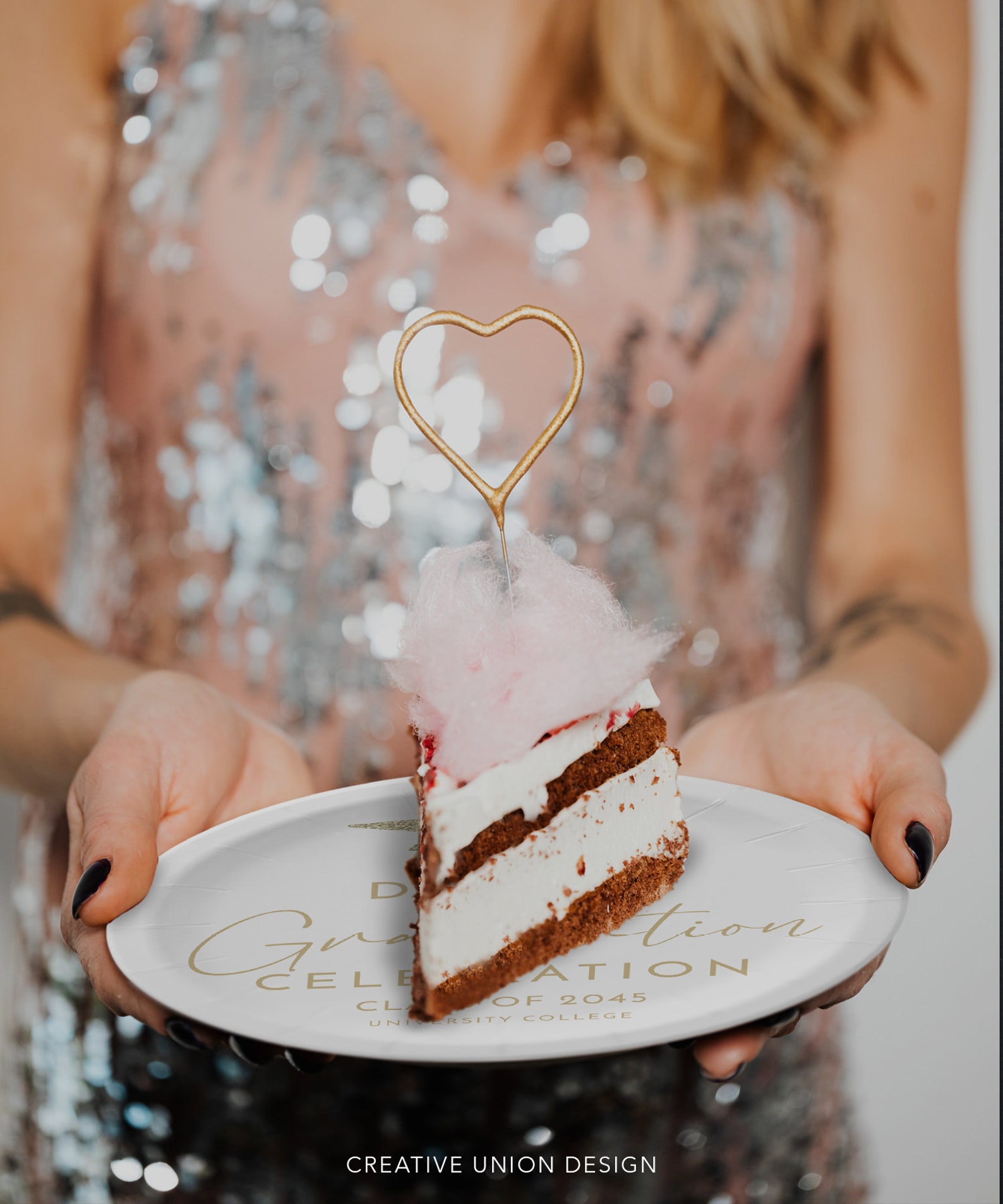 Personalized Paper Plates Template Graduation Party Decor - Etsy