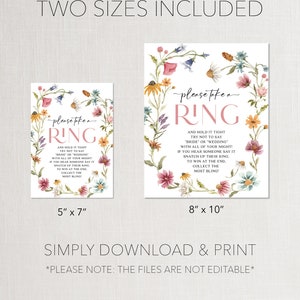 Put A Ring on It Game Sign, Boho Bridal Shower Sign File, Bridal Shower ...