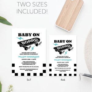 Baby on Board Baby Shower Invite Template Boy Baby Shower Invitation ...