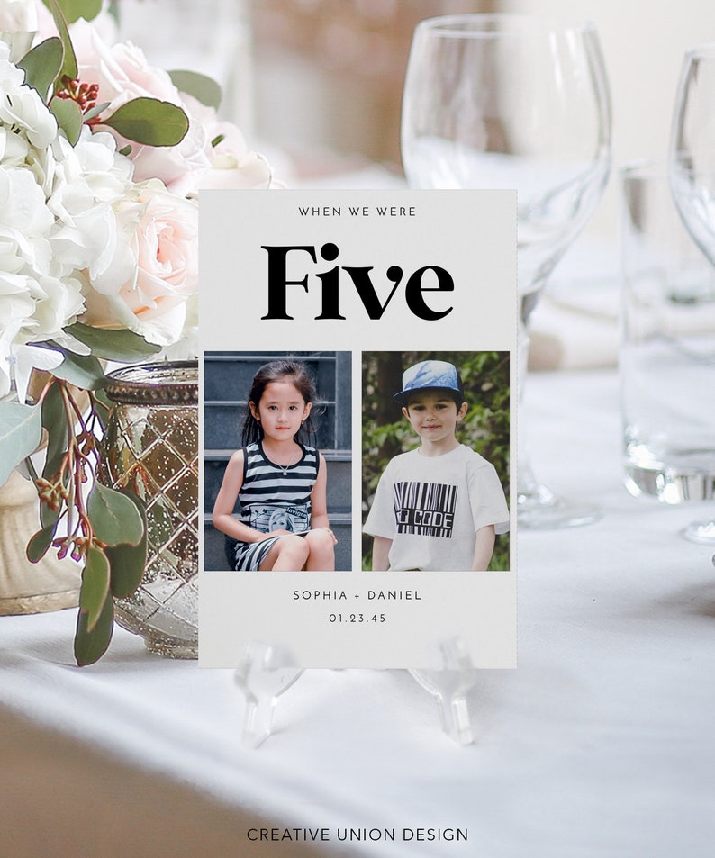 Age Wedding Table Numbers With Photos Template Age When We - Etsy