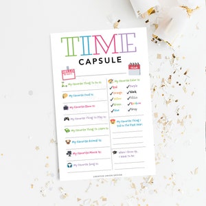New Years Eve Time Capsule for Kids, Family New Years Eve Game, Noon ...