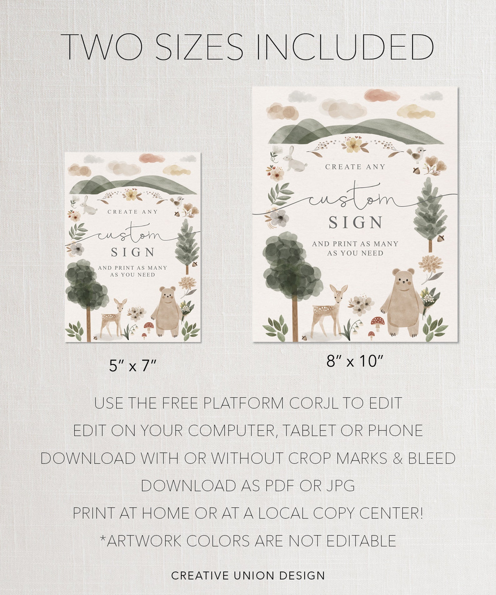 Editable Custom Sign Template, Custom Baby Shower Sign, Favors, Gifts ...