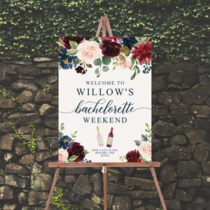 Editable Bachelorette Welcome Sign Template, Bachelorette Welcome Sign ...