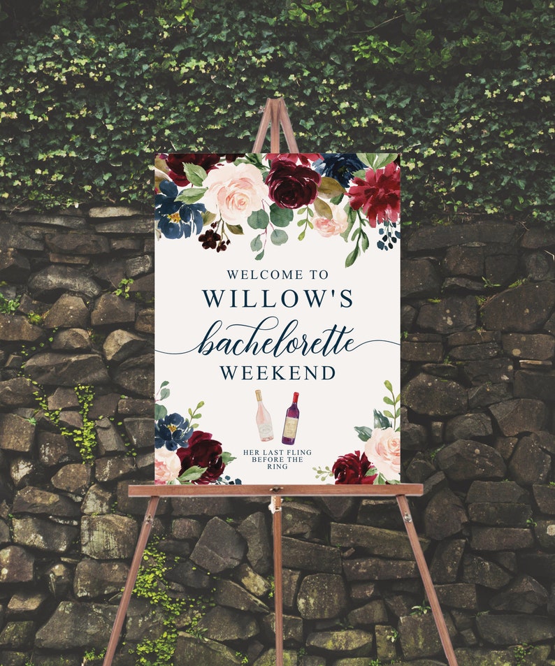 Editable Bachelorette Welcome Sign Template Bachelorette - Etsy