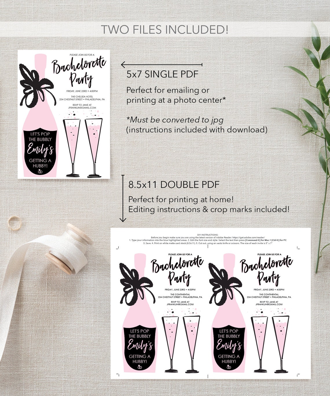 Printable Bachelorette Party Invitations Bachelorette Invite - Etsy