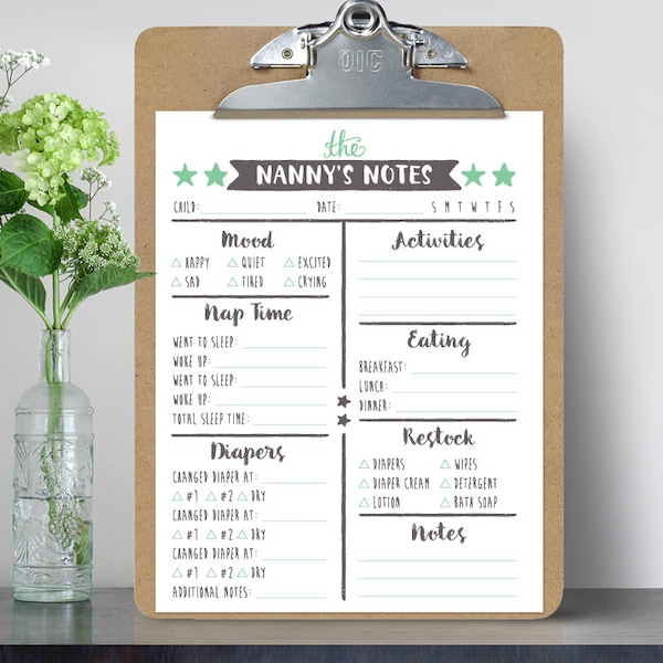 Baby Schedule - Etsy