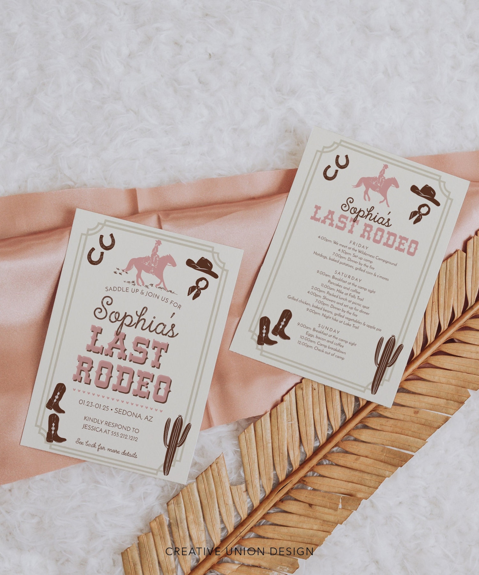 Last Rodeo Bachelorette Party Invitation Template - Etsy