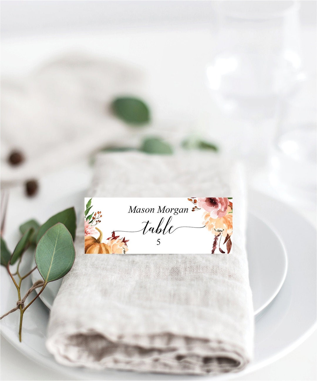 Fall Place Card Printable Template Avery 16109 Wedding Place Cards ...