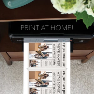 Newspaper Moving Announcement Template, New Address Announcement, We ...