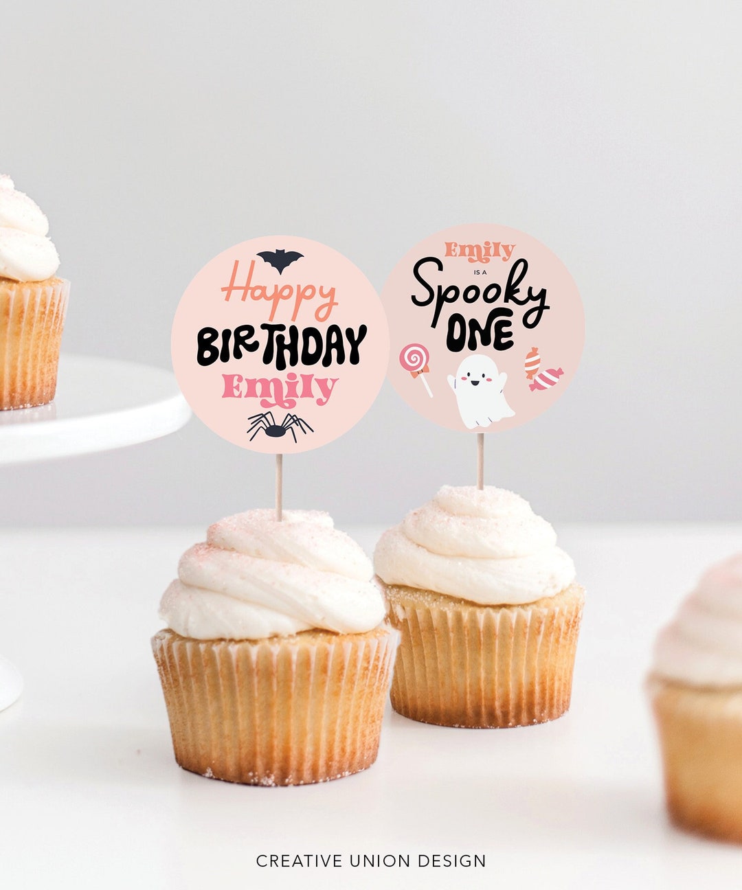 Halloween Spooky Ghost Birthday Cupcake Topper, Ghost Party ...