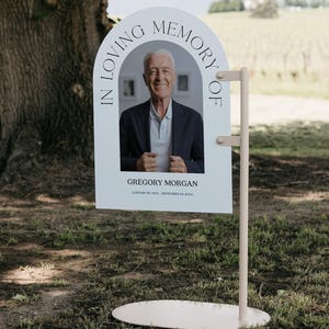 Arch Funeral Memorial Sign Template, Welcome Funeral Sign, Celebration ...