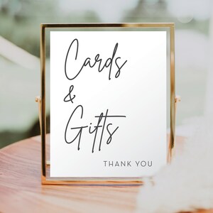 Gifts and Cards Table Sign File, 8x10 Printable Sign, Gift Table Sign ...