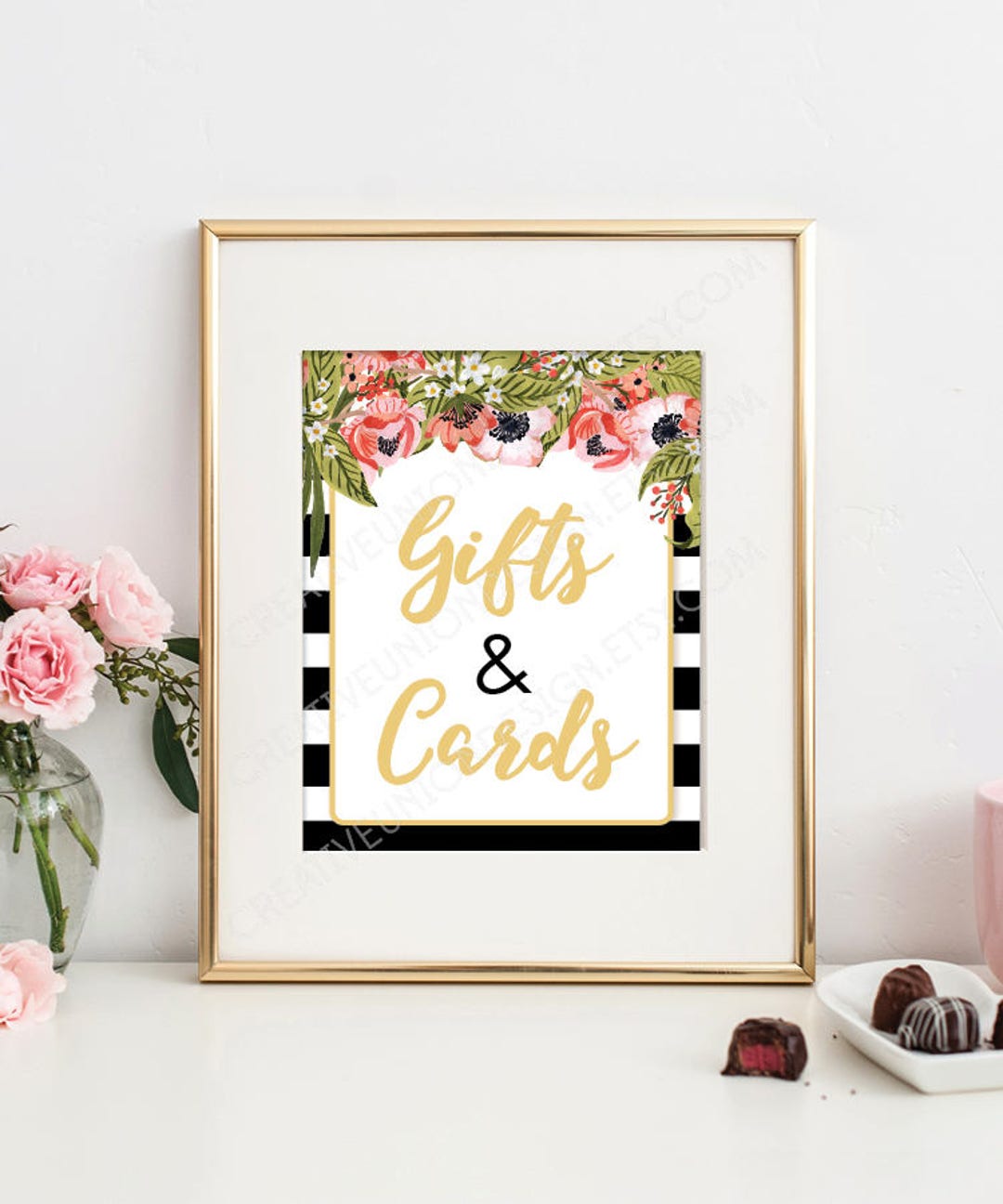 Gifts and Cards Table Sign File 8x10 Printable File Gift Table Sign ...