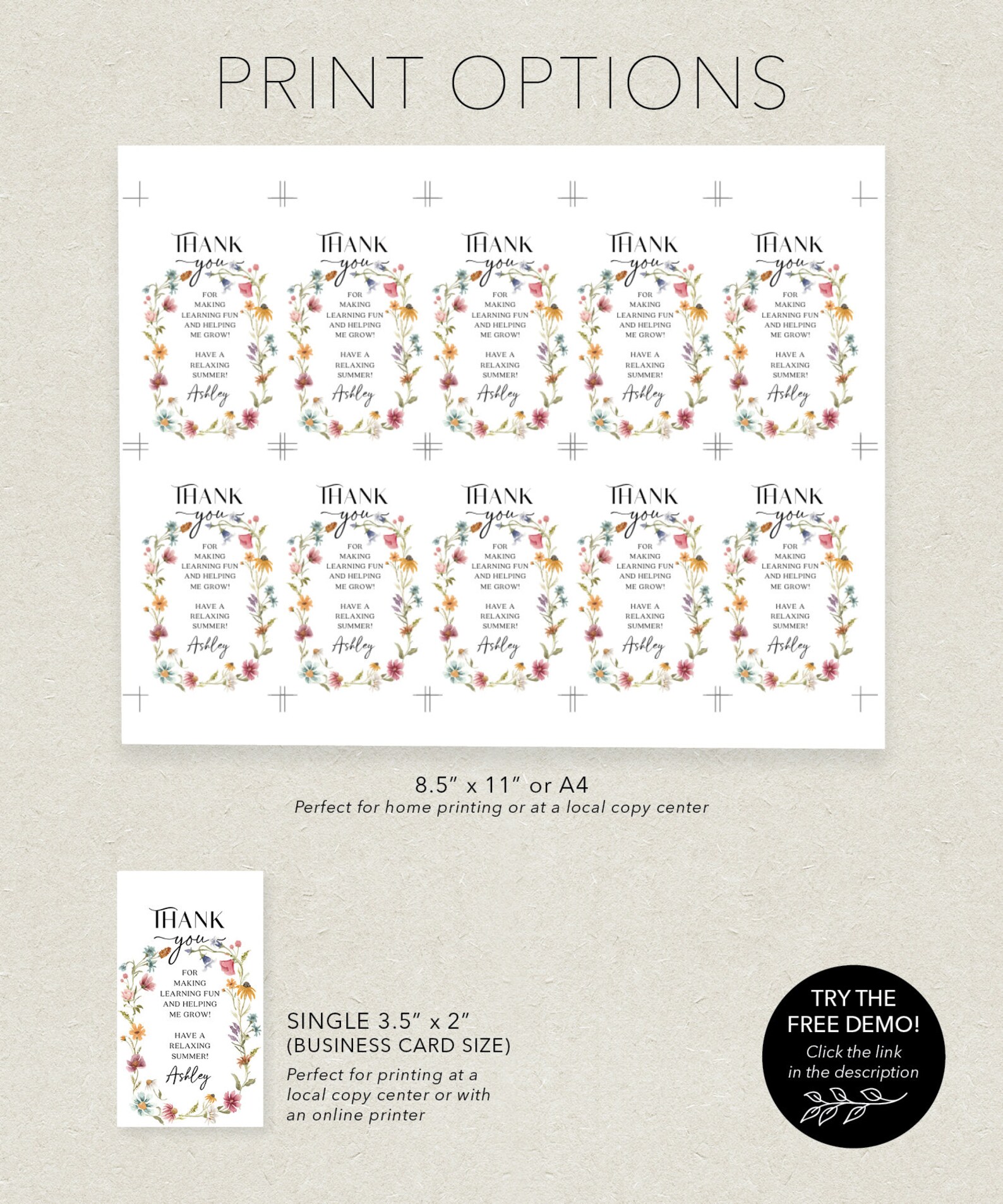 Printable Teacher Gift Tag, Teacher Appreciation Gift Tag, Thank You ...