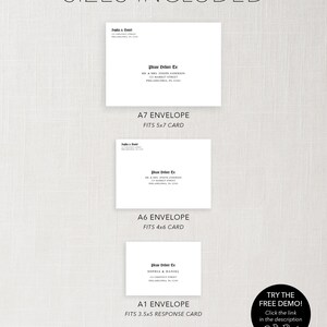 Envelope Template, Printable Address Envelope, Instant Download ...