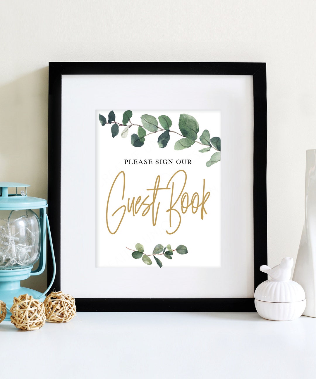 Please Sign Our Guest Book Sign - 8x10 Printable Sign - Wedding ...