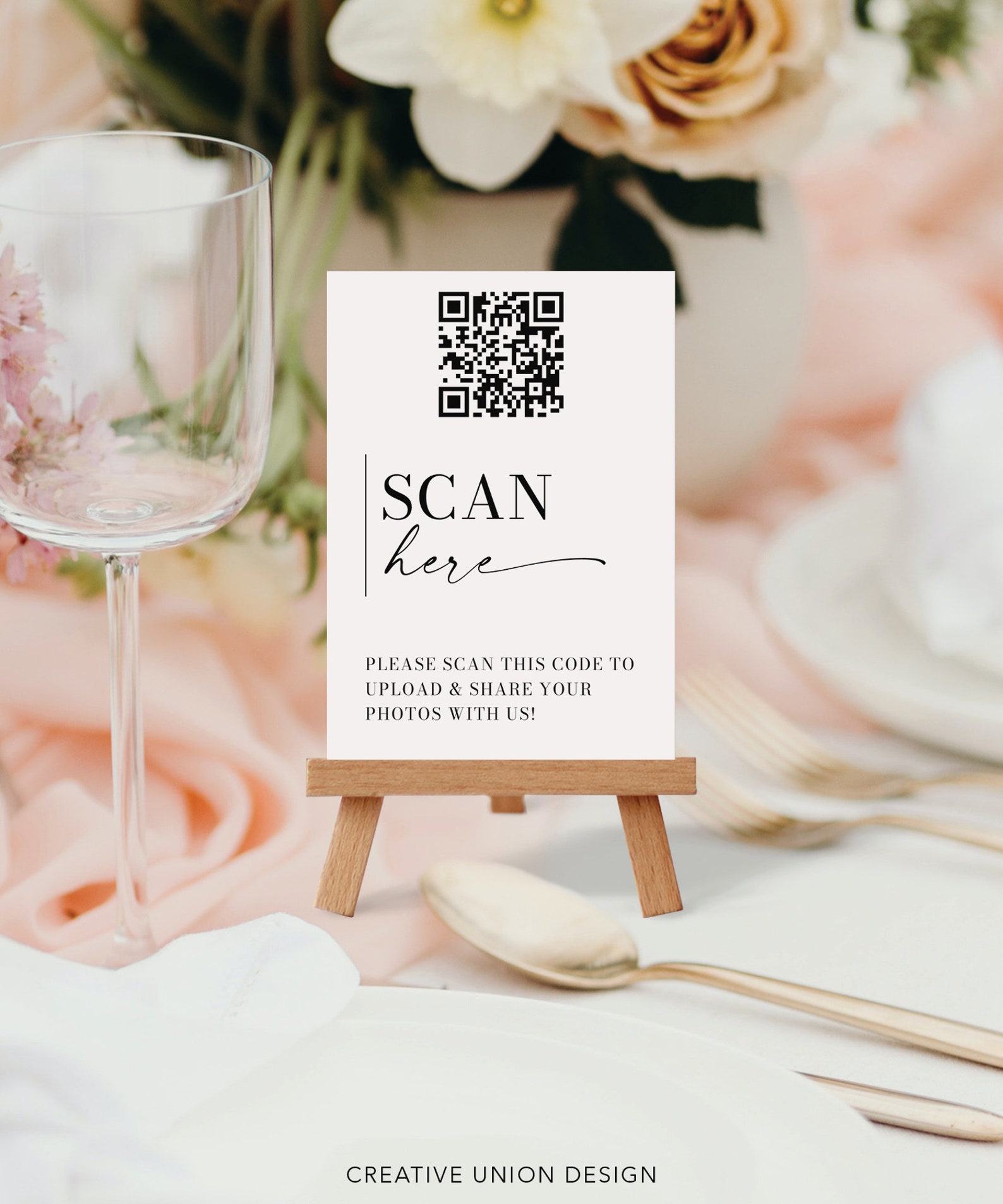 Share the Love QR Code Sign Template, Scannable Photo Sharing Sign ...