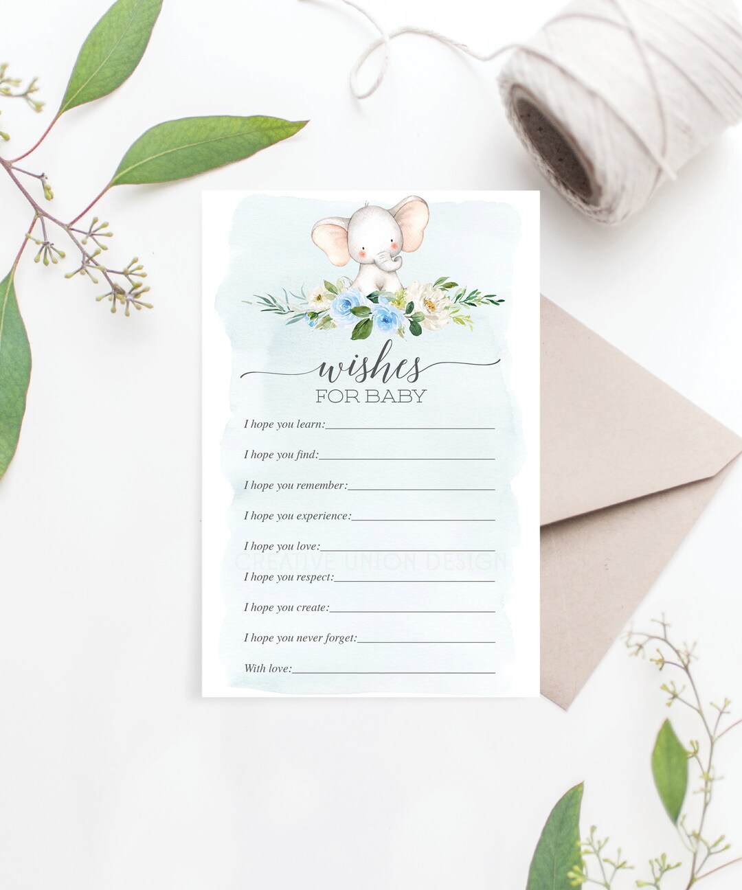 Wishes for Baby - Baby Shower Game - Wishes for the New Baby Boy ...