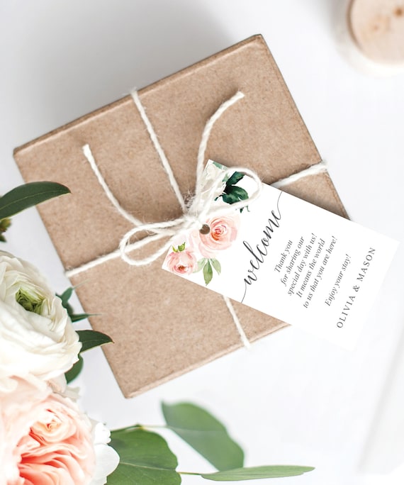 Welcome Tags - Editable Tags - Printable Favor Tags - Wedding Welcome ...