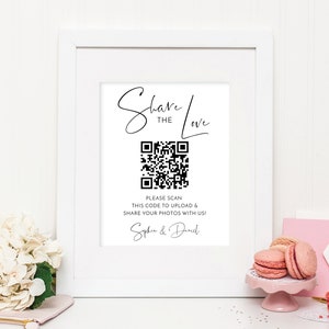Share the Love QR Code Sign Template, Scannable Photo Sharing Sign ...