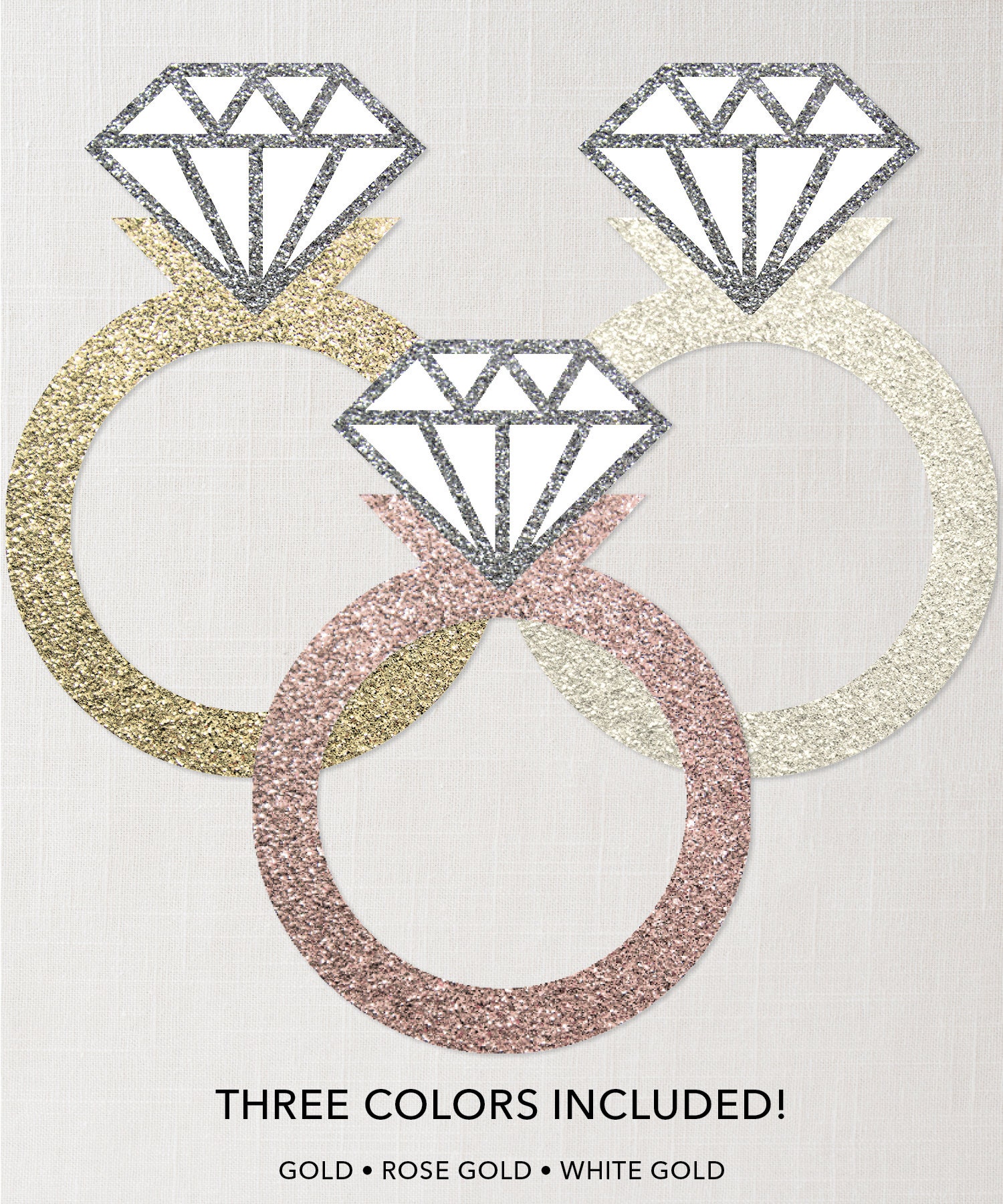 Engagement Ring Photo Prop, Bachelorette Party Photo Prop, Diamond Ring ...