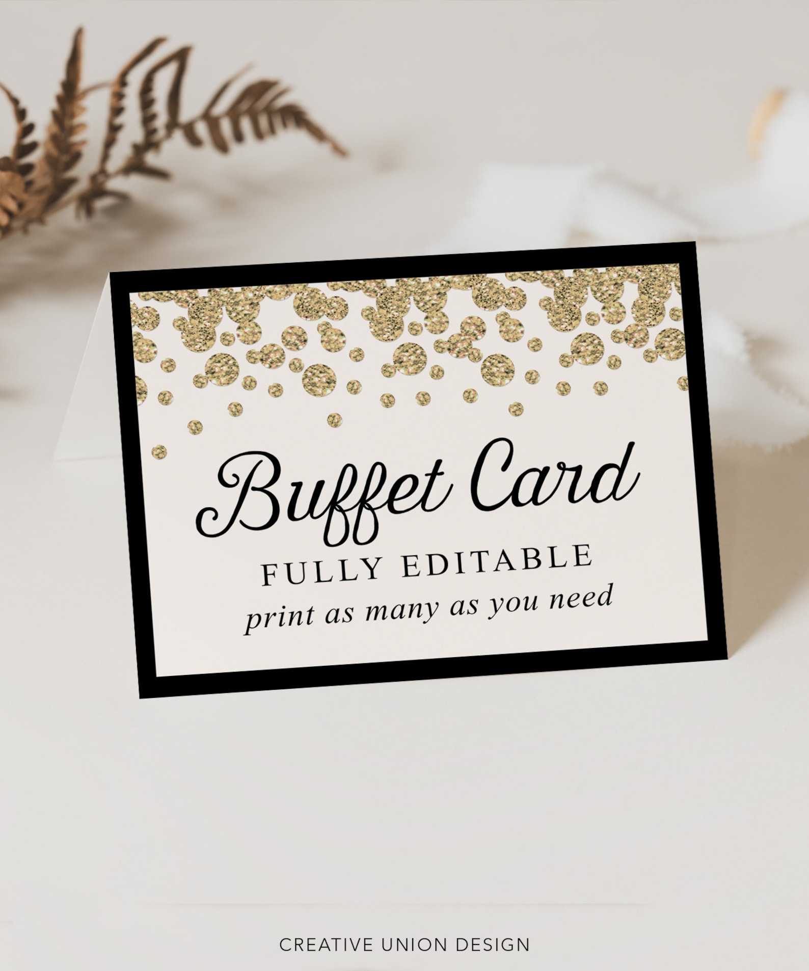 Buffet Food Signs - New Years Eve Decorations - New Years Eve Food ...